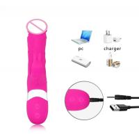 China Rabbit Dildo Double Headed G Spot Vibrator 235mm Medical Silicone Rechargeable Adult Sex Toy for sale