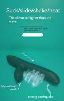China Rabbit Vibrator Dual Motors G Spot Dildo with Beaded Rotation Silicone USB Rechargeable 230mm for sale