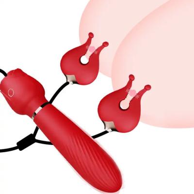 China Silicone Nipple Clamps Vibrating with Wireless Remote Control 10 Modes USB Charging 17cm for sale