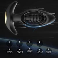 China Rechargeable Silicone Anal Beads Plug with 9 Vibration Modes Magnetic Charging Adult Toy for sale