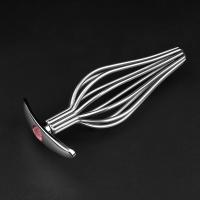China Stainless Steel Mini Anal Plug Hollow Out Sex Toy for Women 3 Sizes 76g 98g for sale