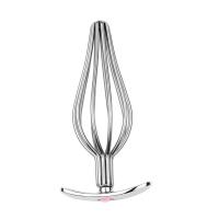 China Stainless Steel Mini Anal Plug Hollow Out Sex Toy for Women 3 Sizes 76g 98g for sale