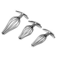 China Stainless Steel Mini Anal Plug Hollow Out Sex Toy for Women 3 Sizes 76g 98g for sale