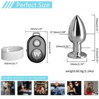 China Remote Control Anal Vibrator Prostate Massager 70mm USB Rechargeable Waterproof Sex Toy for Men Women for sale