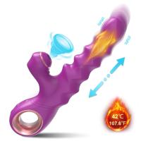 China Retractable Vibrator Thread Structure Vibrating Masturbation Stick  Sucking Heating Dildo Vibrators Massager for sale