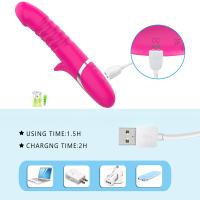 China G Spot Vibrator Thrusting Dildo 24.5cm Silicone USB Rechargeable Women Sex Toy for sale