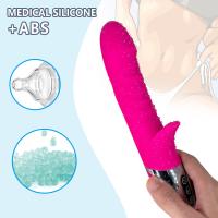 China G Spot Vibrator Thrusting Dildo 24.5cm Silicone USB Rechargeable Women Sex Toy for sale