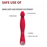 China Torbers Red G Spot Vibrator Silicone AV Stick 10 Frequency Clitoral Massager for Women for sale