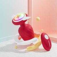 China Remote Control Silicone Thrusting Anal Plug 5 Modes Vibration 3 Thrusting Anal Vibrator for Women 200mAh for sale
