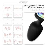 China Remote Control Silicone Thrusting Anal Plug 5 Modes Vibration 3 Thrusting Anal Vibrator for Women 200mAh for sale