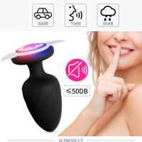 China Remote Control Silicone Thrusting Anal Plug 5 Modes Vibration 3 Thrusting Anal Vibrator for Women 200mAh for sale