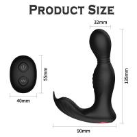 China Remote Control Prostate Massager with Head Swing and Perineal Vibration Anal Plug for Men 10 Speed for sale