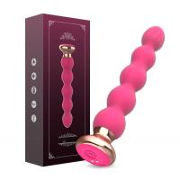 China Waterproof Butt Plug with High Frequency Vibration Pull Beads Anal Sex Toy for Women 10 Speed for sale