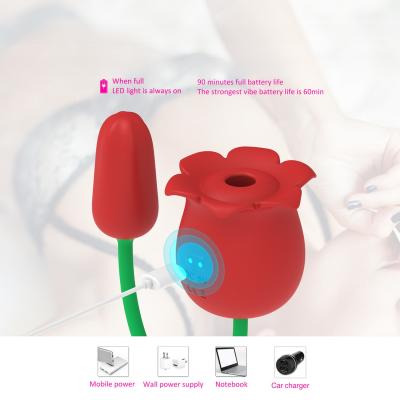 China Rose Clitoral Sucking Vibrator for Women 2 in 1 Tongue Licking Sex Toy 10 Speeds for sale