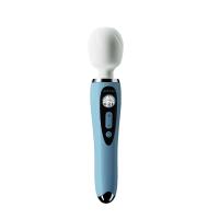 China Intelligent Heating AV Wand Vibrator with Crystal Screen 10 Modes Silicone Sex Toy 139g for sale