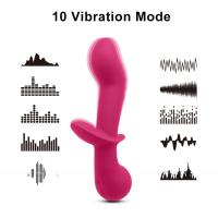 China G Spot Finger Vibrator Massager Double Headed Vibrating Stick Electric Sex Toy for Women 10 Speed for sale