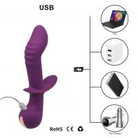 China G Spot Finger Vibrator Massager Double Headed Vibrating Stick Electric Sex Toy for Women 10 Speed for sale