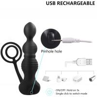 China Wireless Remote Control Anal Butt Plug Prostate Massager 10 Frequency Vibration for Men Women for sale