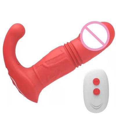 China Wireless Remote Control Prostate Massager Telescopic Anal Butt Plug Vibrator with 10 Vibrating Modes for sale