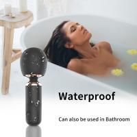 China Cordless Rechargeable Waterproof Silicone Mini Wand Massager 5 Vibration Modes 3 Speeds Each for sale