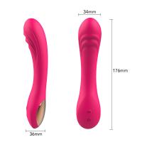 China Silicone G-Spot Vibrator 12 Frequency Modes Rechargeable Female Stimulator 17.8cm for sale