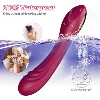China Silicone G-Spot Vibrator 12 Frequency Modes Rechargeable Female Stimulator 17.8cm for sale