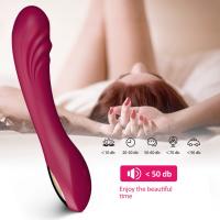 China Silicone G-Spot Vibrator 12 Frequency Modes Rechargeable Female Stimulator 17.8cm for sale