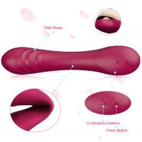 China Silicone G-Spot Vibrator 12 Frequency Modes Rechargeable Female Stimulator 17.8cm for sale