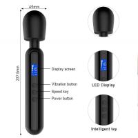 China LED Screen AV Wand Massager Waterproof Cordless Handheld 10 Vibration Modes 237.5mm Full Body Muscle Massager for sale