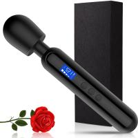China LED Screen AV Wand Massager Waterproof Cordless Handheld 10 Vibration Modes 237.5mm Full Body Muscle Massager for sale