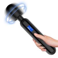 China LED Screen AV Wand Massager Waterproof Cordless Handheld 10 Vibration Modes 237.5mm Full Body Muscle Massager for sale