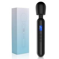 China LED Screen AV Wand Massager Waterproof Cordless Handheld 10 Vibration Modes 237.5mm Full Body Muscle Massager for sale