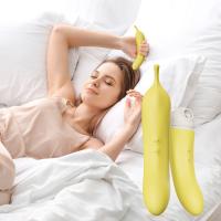 China Banana 2 in 1 Clitoral Sucking G-Spot Vibrator 7 Frequency Silicone Waterproof Sex Toy 150mm for sale