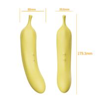 China Banana 2 in 1 Clitoral Sucking G-Spot Vibrator 7 Frequency Silicone Waterproof Sex Toy 150mm for sale