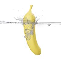 China Banana 2 in 1 Clitoral Sucking G-Spot Vibrator 7 Frequency Silicone Waterproof Sex Toy 150mm for sale