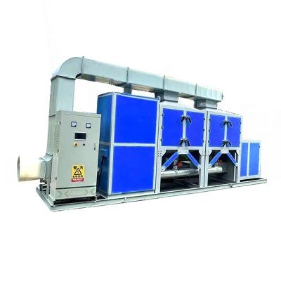 China Industrial Paint Spray Booth Exhaust Gas Treatment System with Activated Carbon Adsorption 10000 CFM for sale