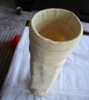 China FMS High Temperature Cement Air Filter Bag 2mm Thickness 800gsm for Boiler Baghouse for sale