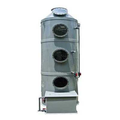 China PP Stainless Steel Wet Scrubber Spray Tower for Acid Alkali Waste Gas Treatment 5000m3/h for sale