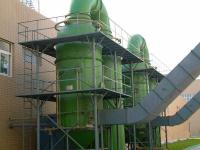 China Industrial Dust Scrubber Tower Spray Washing Tower 5 kW Exhaust Treatment System for sale