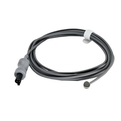 China GE Ohmeda Giraffe Adult Body Temperature Sensor Probe 3M PVC Cable 2 Pin Gold Plated for sale