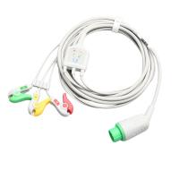 China KONTRON7000 Compatible 12-Pin ECG Lead Cable European Standard Clip-On Three-Lead CE Certified for sale