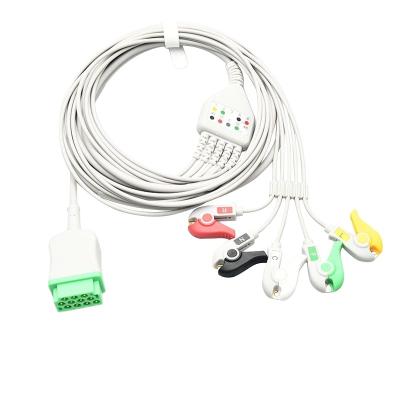 China Compatible DASH PRO3000 11PIN 3.2m ECG Cable with IEC CLIP TPU Leads Medical Consumables CE Certified for sale