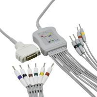 China Compatible FUKUDA FX-3010 4010 2115 DB15 Integrated ECG Cable Ten Leads American Standard Pin Type 4.7K CE Certified for sale
