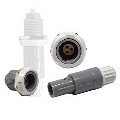 China Medical Push-Pull Self-Locking Connector 1P3 Core Plastic for Beauty Instrument Monitor Body Temperature Equipment for sale