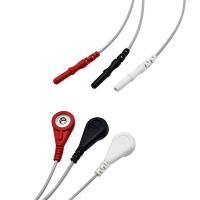 China OEM D Type 3 Lead Dynamic ECG Recording Box with 0.9M TPU Cable for Holter Monitor for sale