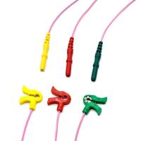 China D Type Newborn Electrode Clip Wire Mini ECG Lead Wires 0.9m TPU for All Monitors for sale