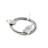 China OEM 12 Pin Three Lead ECG Main Cable TPU Outer Cover 5.0mm 2.5M Length 1K Resistor Medical Consumables for sale