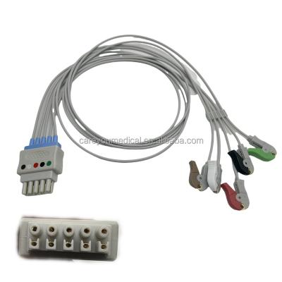 China PRO1000 Five-Conductor Clip-Type Split ECG Monitor Lead Patient End 1.5m for sale