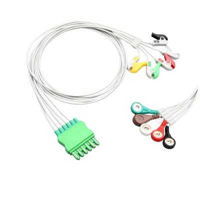 China Eco-Friendly Ozone Disinfectant ECG Monitoring Button Clip Compatible with SC9000 7000 5 Lead 6 Lead Medical Consumables for sale