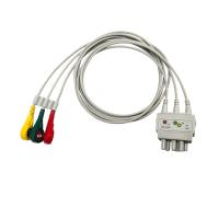 China Compatible BR-019 Three Conductor IEC Core Wire Snap on Clip Medical Consumables CE Certified Yellow 0.9m for sale